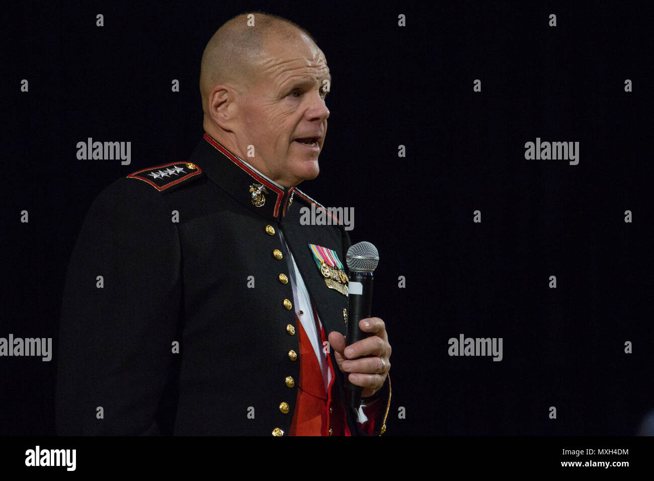 Commandant of the Marine Corps Gen. Robert B. Neller speaks to Marines ...