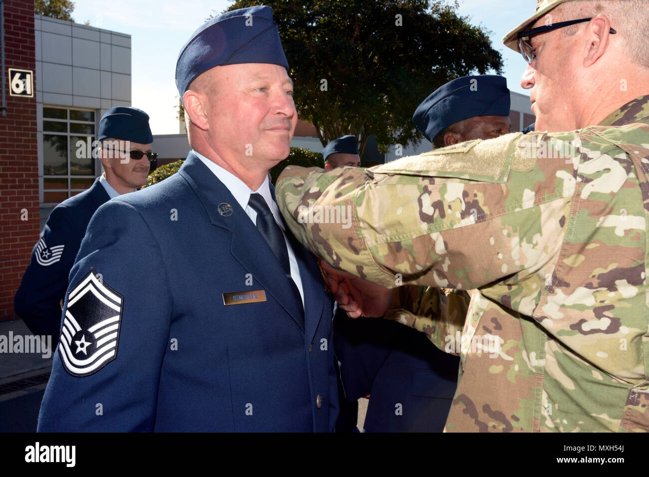 U.S. Army Maj. Gen. Greg Lusk (right), adjutant general of North ...