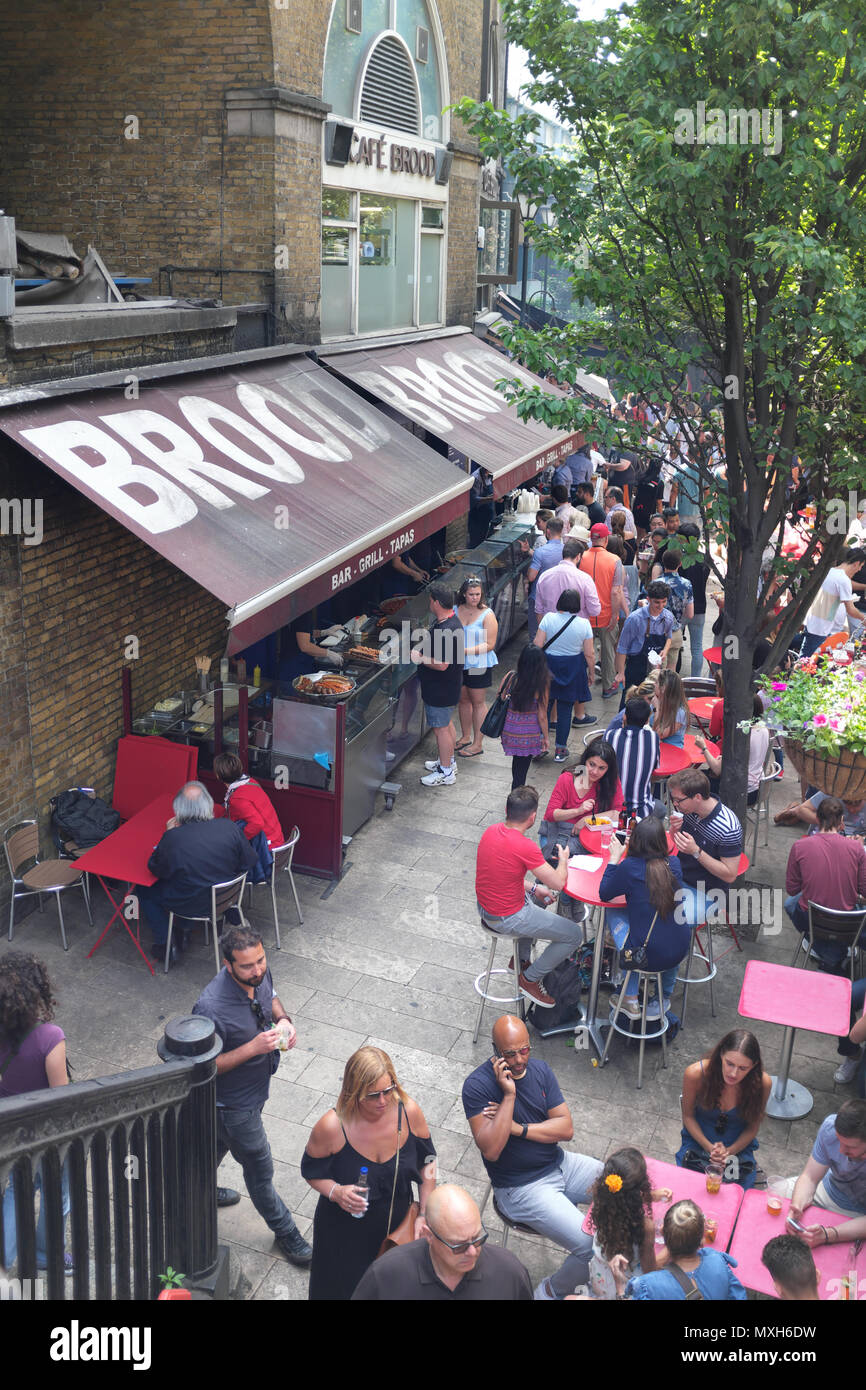 Cafe Brood at Borough Market in Southwark, London, England, UK Stock ...