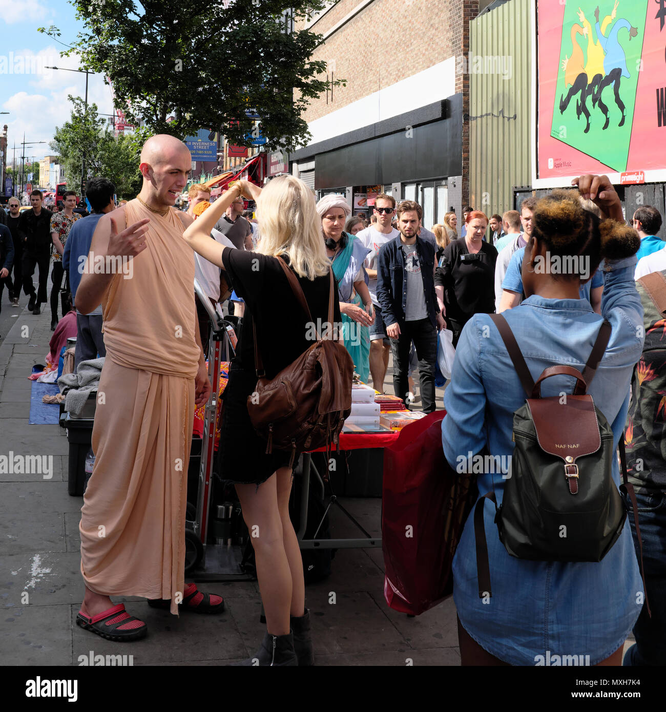 Hare Krishna people in Camden, London, England, UK Stock Photo - Alamy