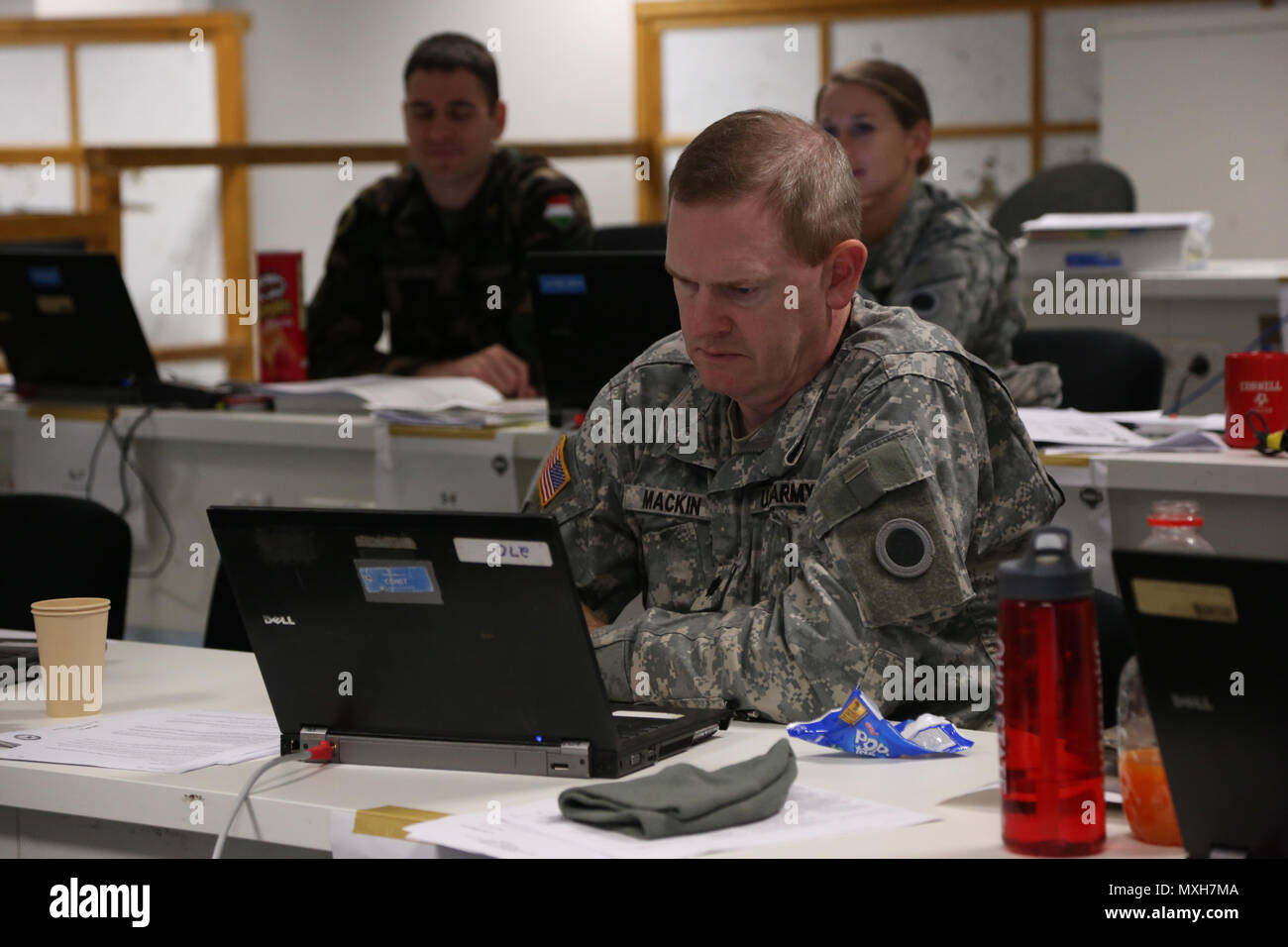 U.S. Army Lt. Col. Brendan Mackin of the 37th Infantry Brigade Combat ...