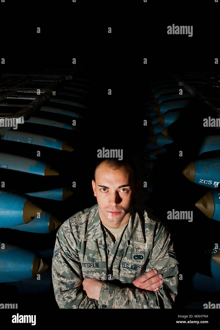 Airman 1st Class Josh DeSpain, 5th Munitions Squadron conventional ...