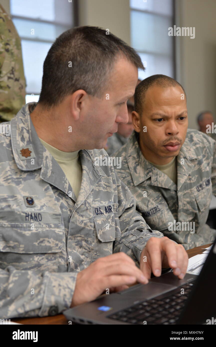 Major Kiley Hand, comptroller assigned to the 107th Airlift Wing ...
