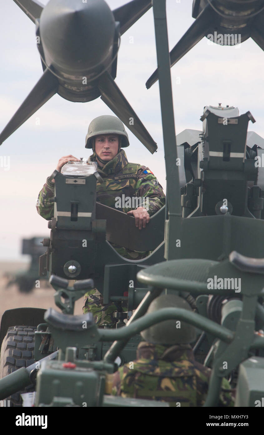 Members of the Romanian Air Force perform operations, with the “Hawk ...