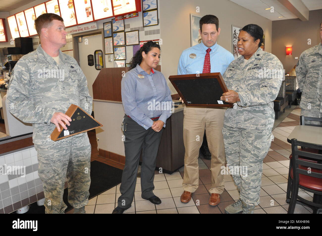 Commander of the 908th Aircraft Maintenance Squadron, Lt. Col. Marla ...