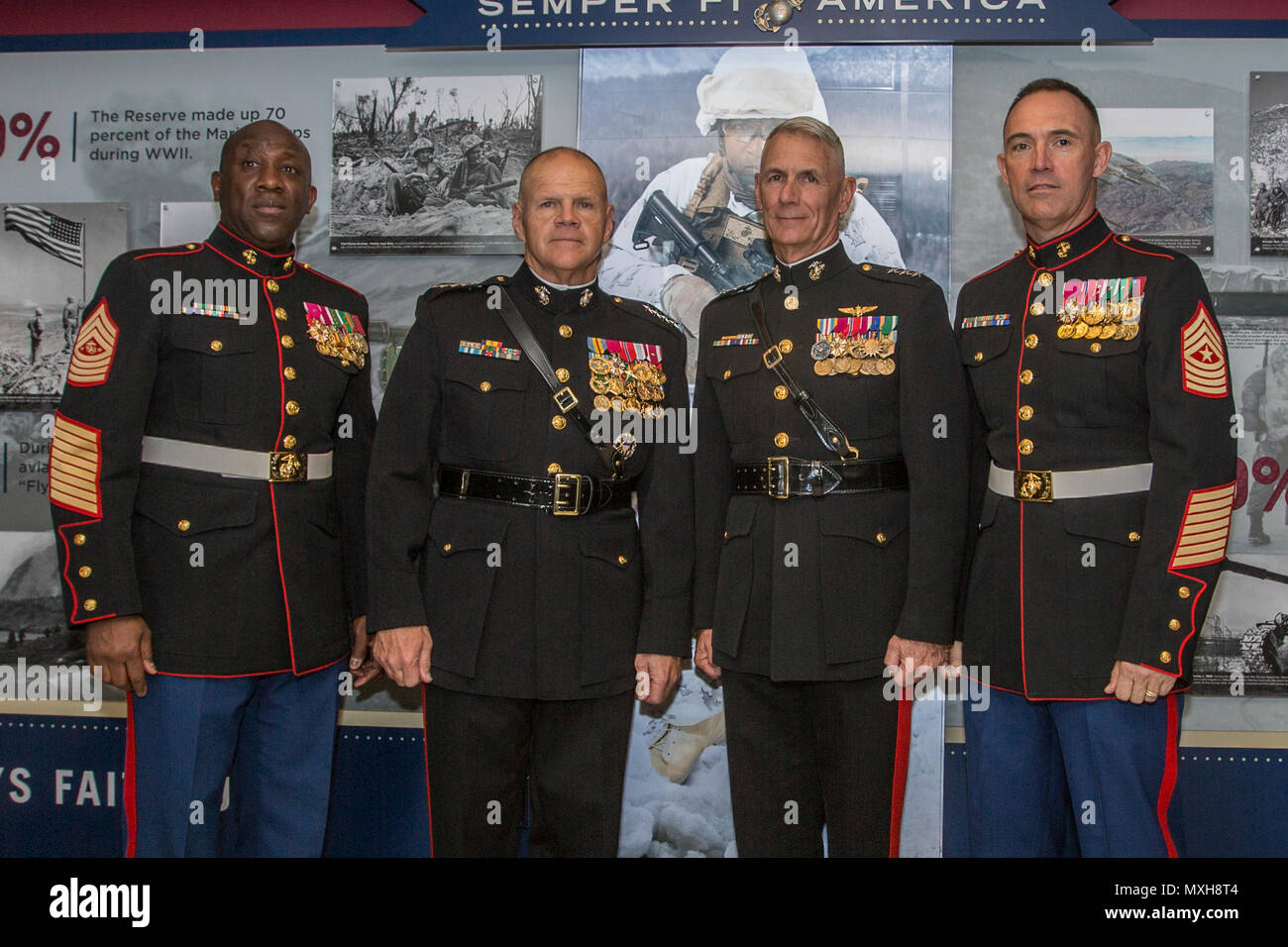 From left, Sgt. Maj. Ronald L. Green, sergeant major of the Marine ...