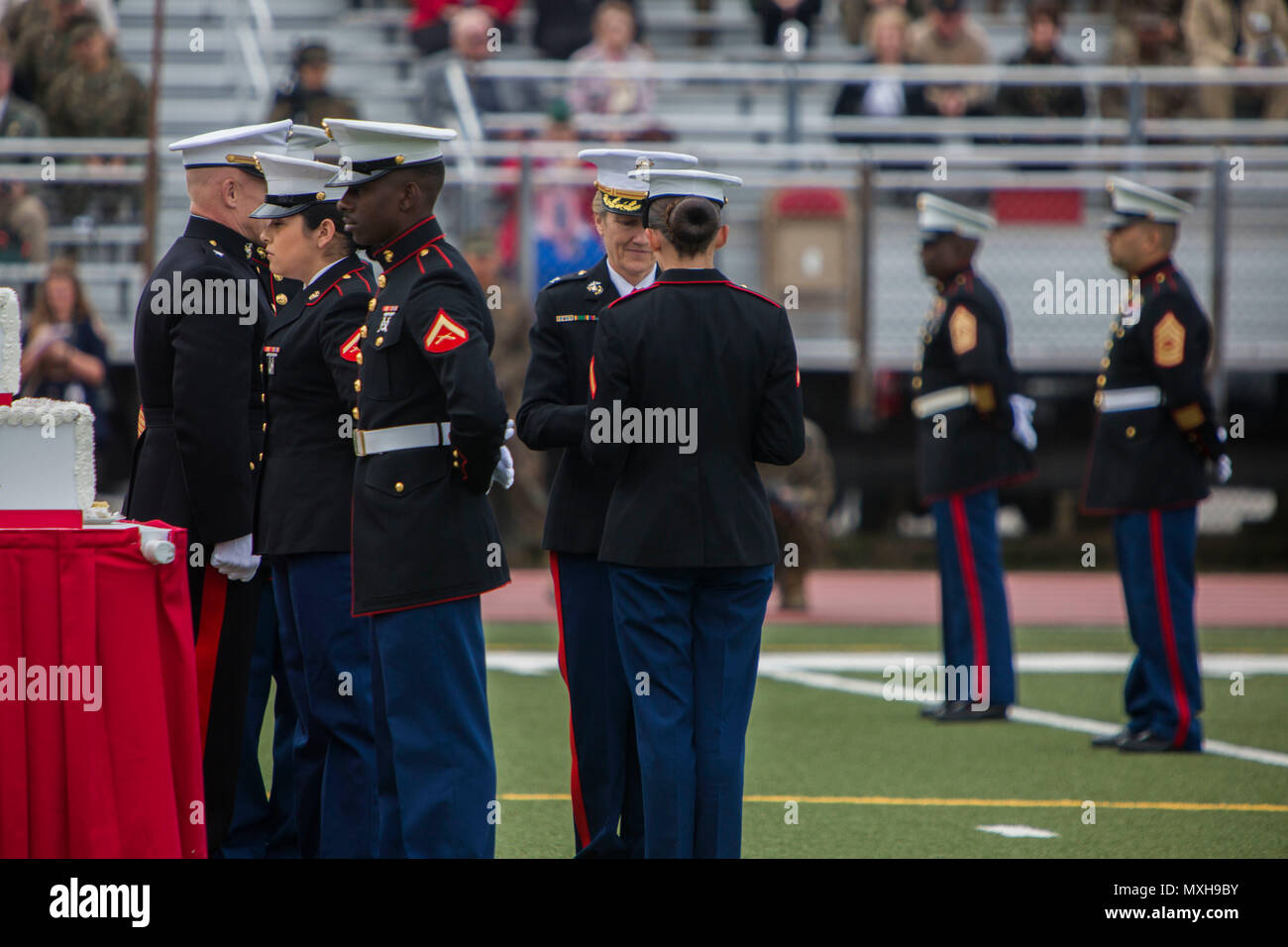 U.S. Marine Corps Col. Robin Gallant, center back, assistant chief of ...
