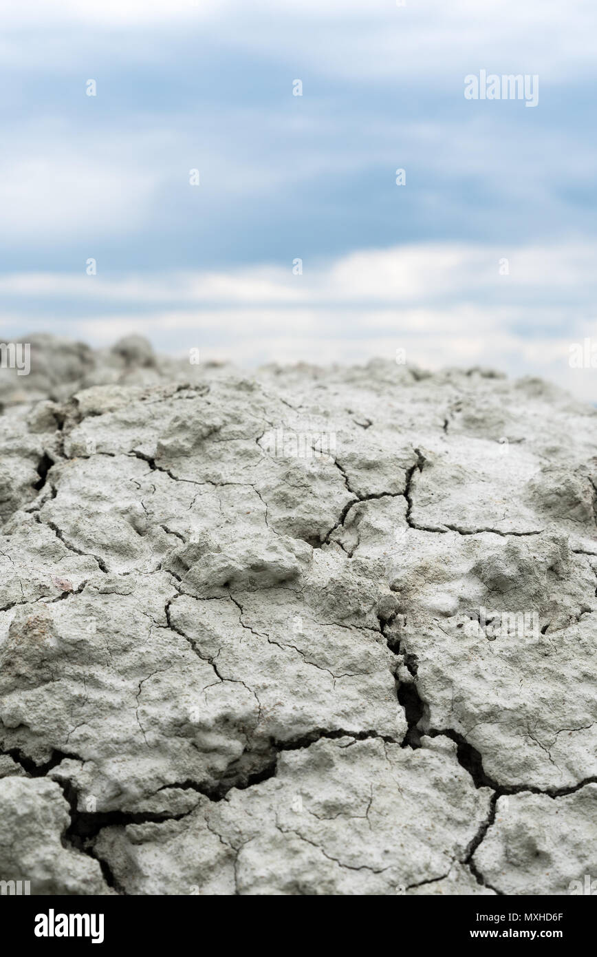 Texture of white clay, dried, background with text space Stock Photo ...