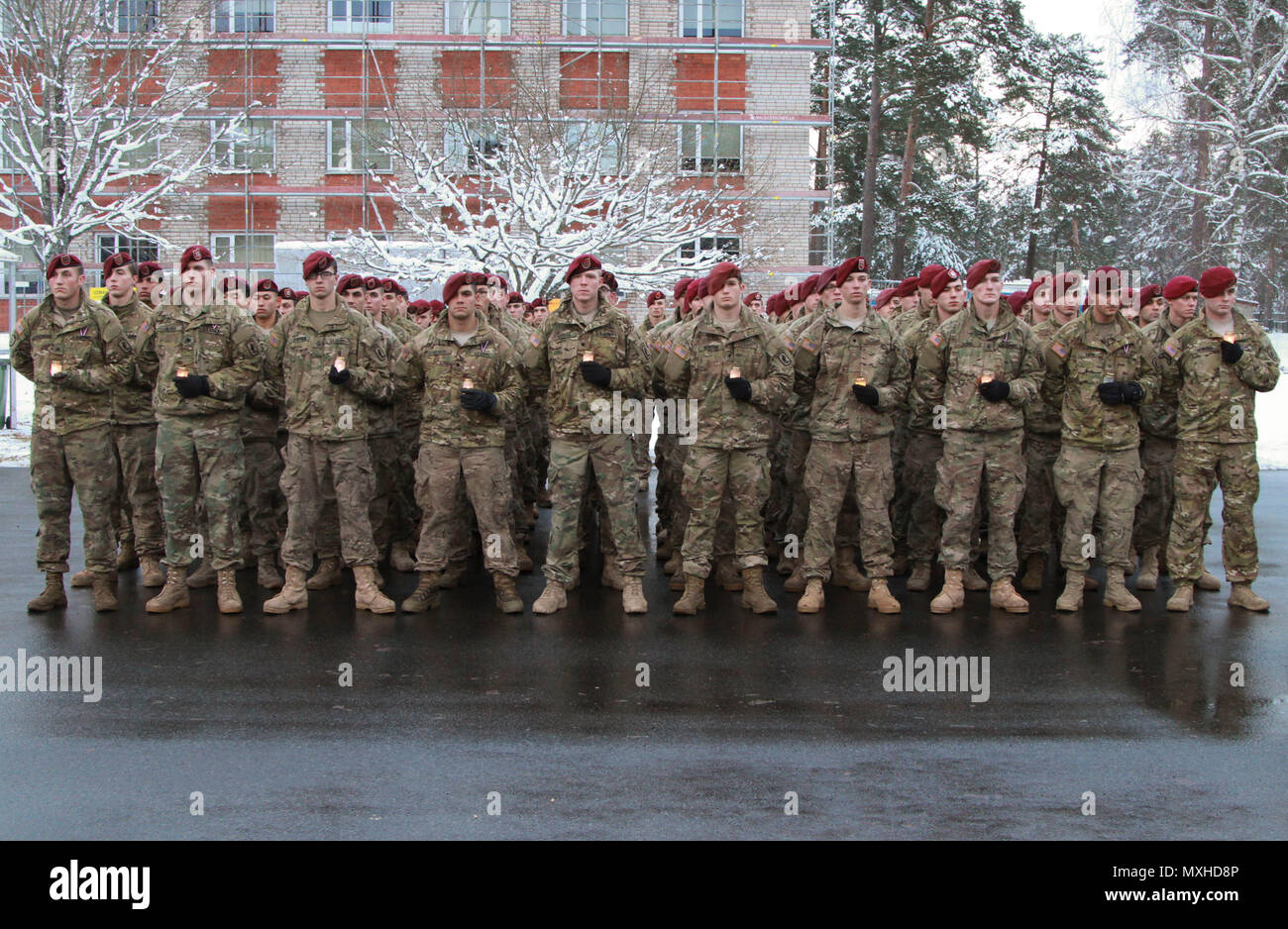 CAMP ADAZI, Latvia – Paratroopers assigned to Chosen Company, 2nd ...