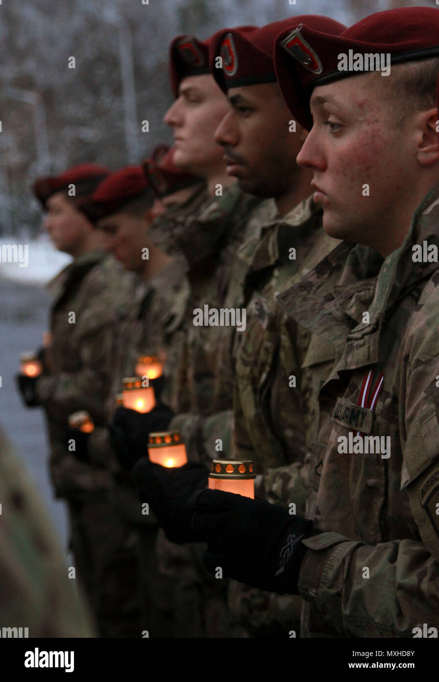 CAMP ADAZI, Latvia – Paratroopers assigned to Chosen Company, 2nd ...