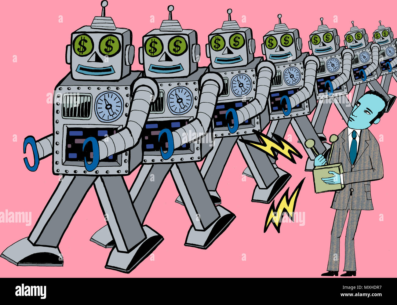 Marching robots hi-res stock photography and images - Alamy