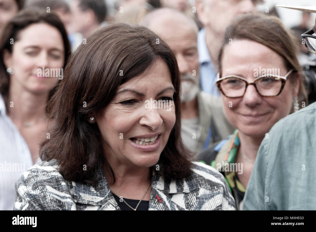 Paris, France. 2 June, 2018. Anne Hidalgo, Mayor of Paris inaugurates ...
