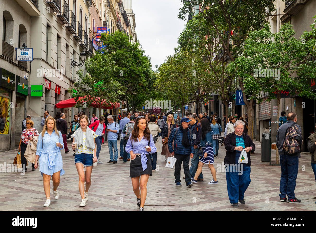 Street in Madrid, Spain Stock Photo - Alamy