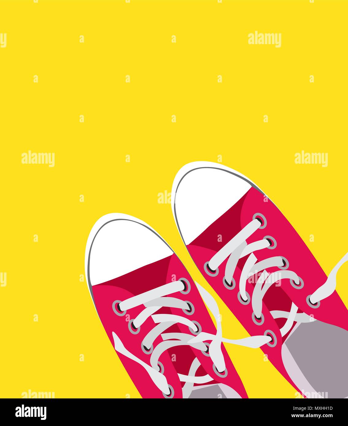 Pair of shoes on color background Vector Illustration Stock Vector ...