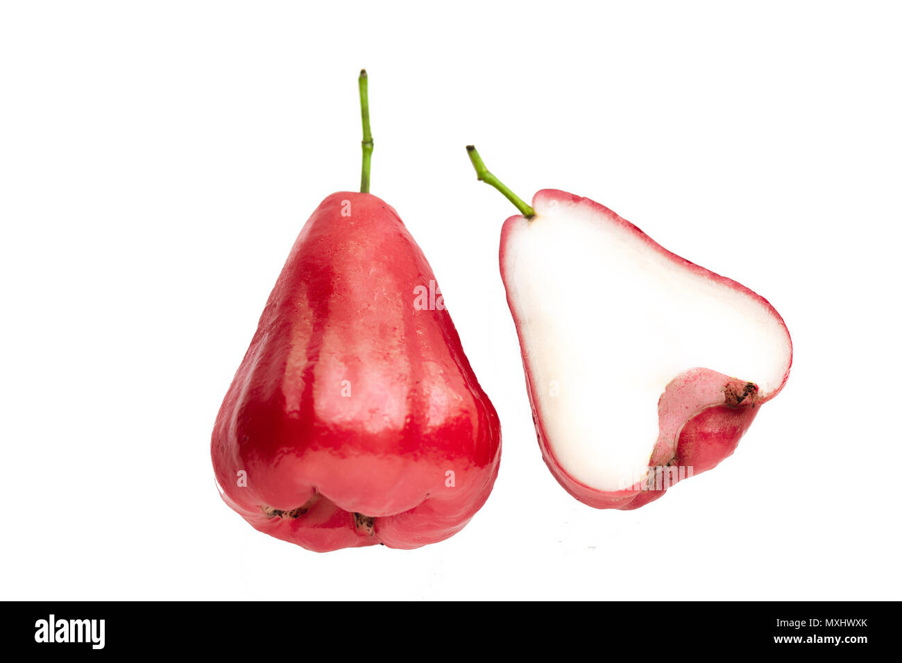 Perfectly retouched Rose apple fruit isolated on white background Stock ...