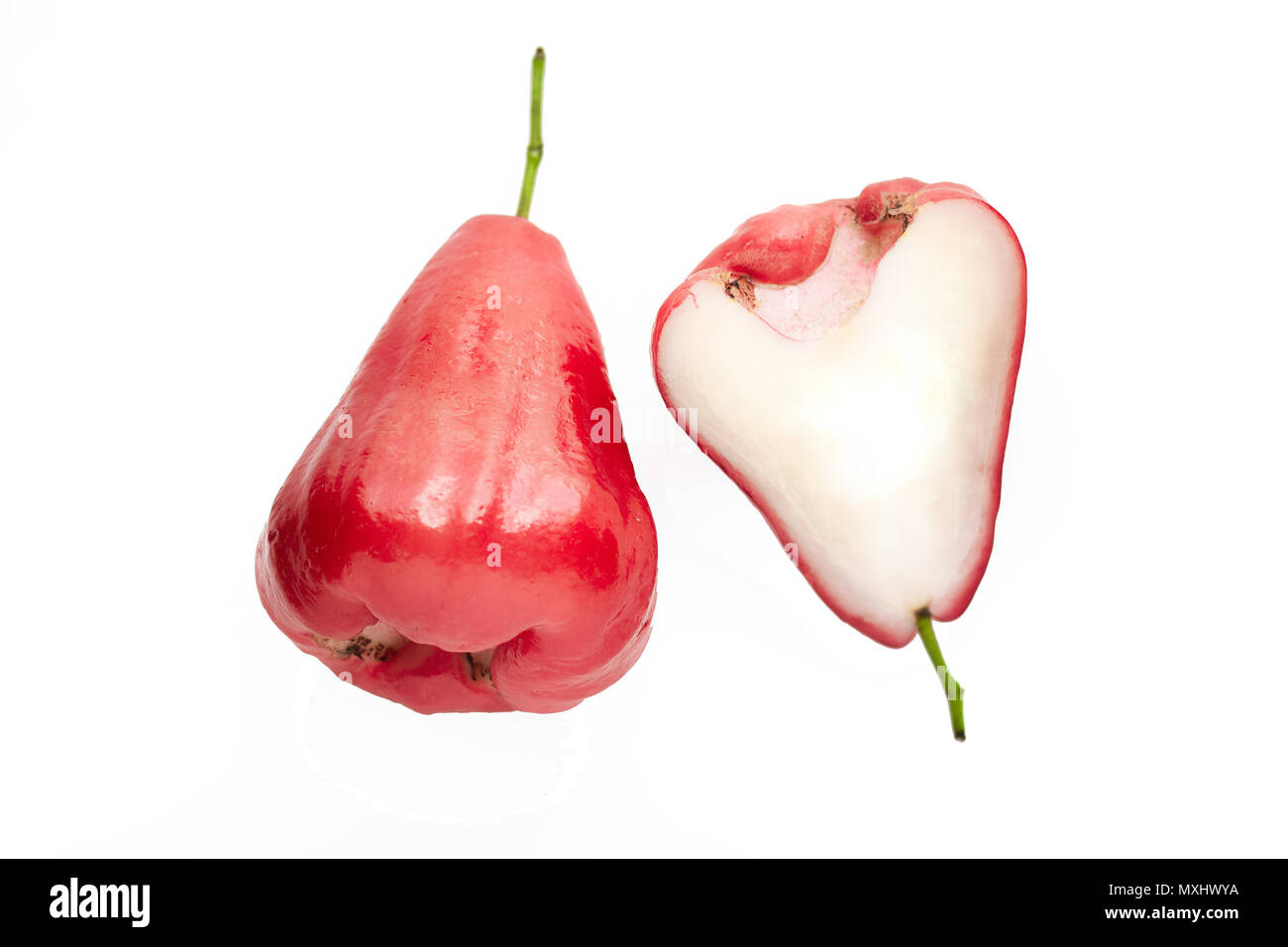 Perfectly retouched Rose apple fruit isolated on white background Stock ...