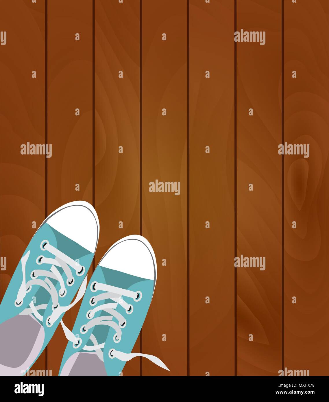 Pair of shoes on color background Vector Illustration Stock Vector ...