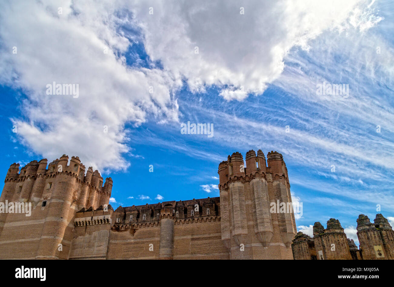 Castillo de Coca. Segovia. Castilla León. España Stock Photo - Alamy
