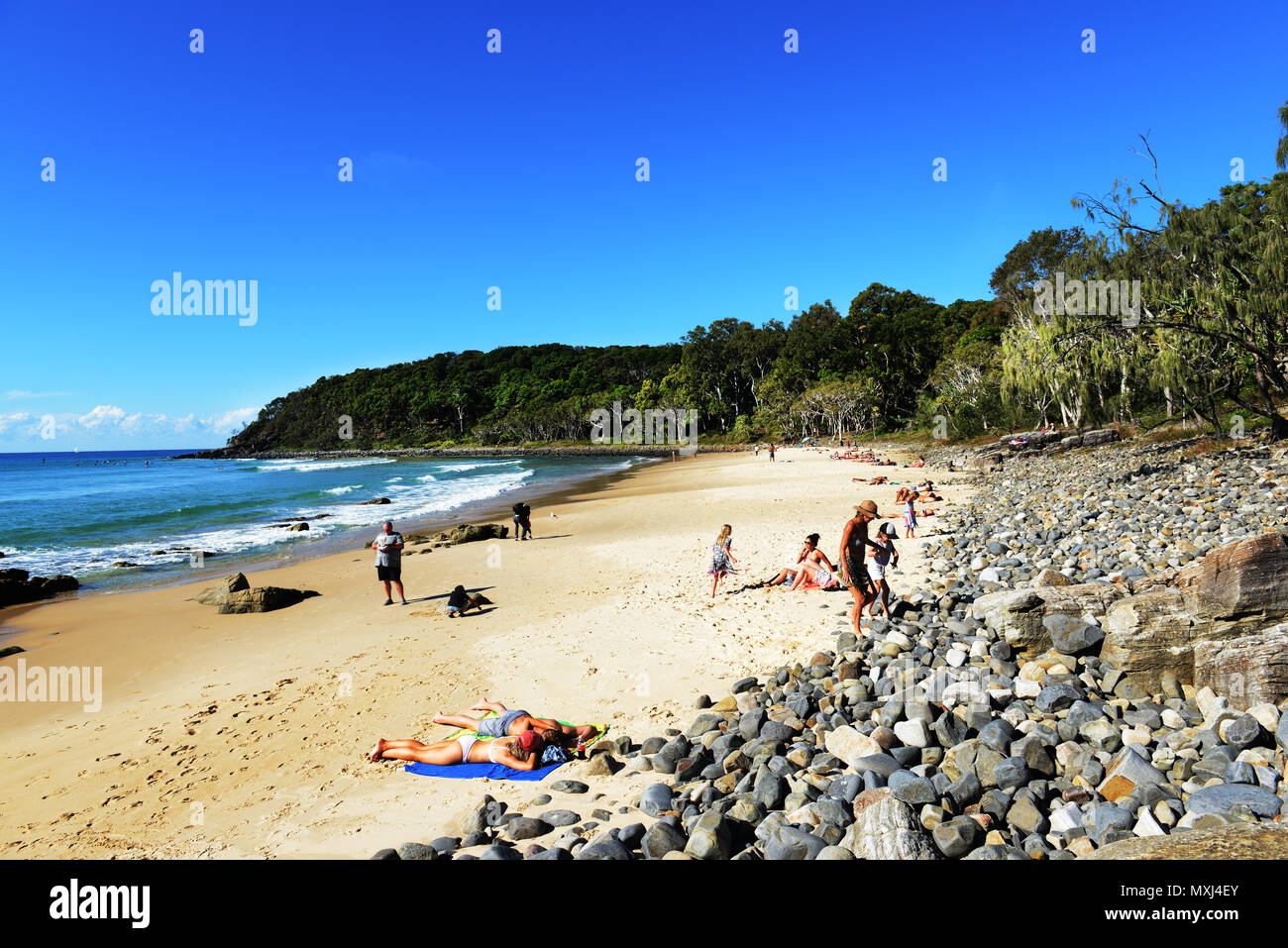 The beautiful Tea Tree Bay beach in Noosa national park Stock Photo - Alamy