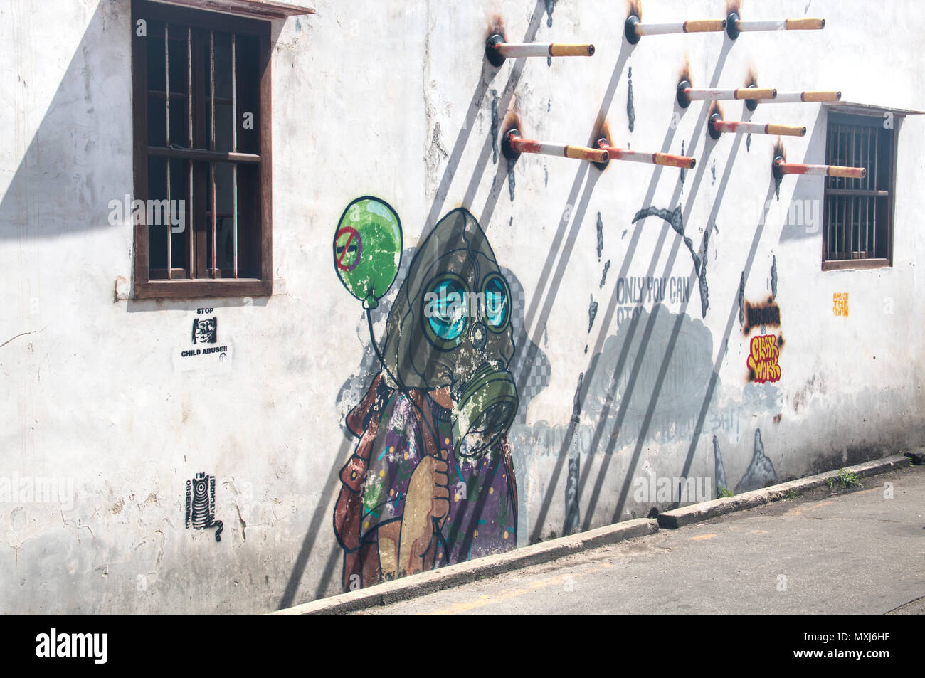 GEORGETOWN, SRI LANKA - DECEMBER 2017: Street art and graffiti in the ...