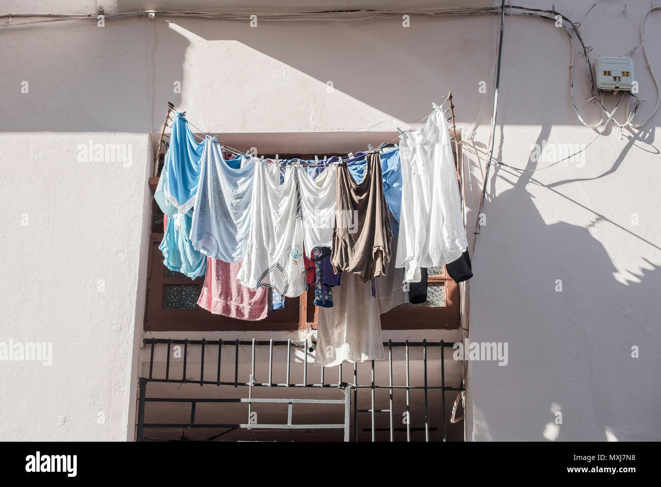 Air drying laundry hi-res stock photography and images - Alamy