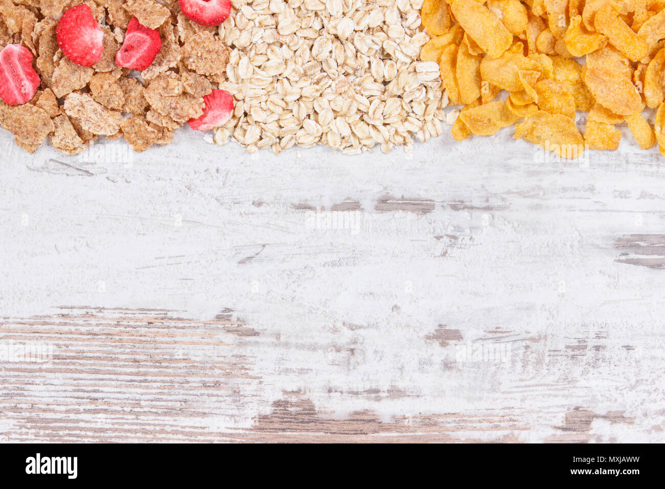 Various mix flakes as source carbohydrates, minerals and dietary fiber ...