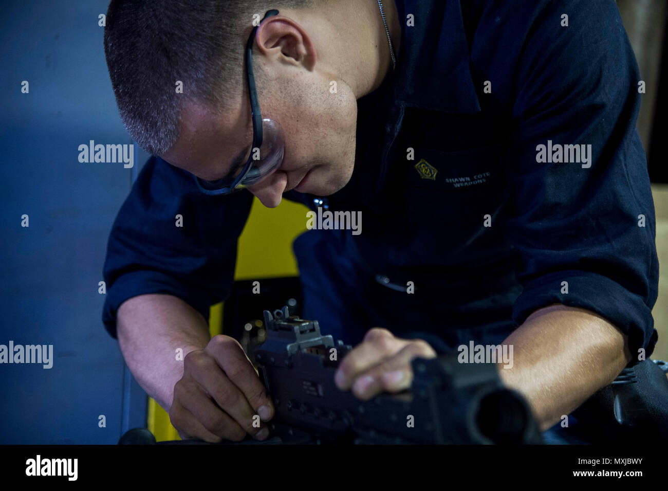 161108-N-QI061-072 ARABIAN GULF (Nov. 8, 2016) Seaman Shawn Cote, from ...