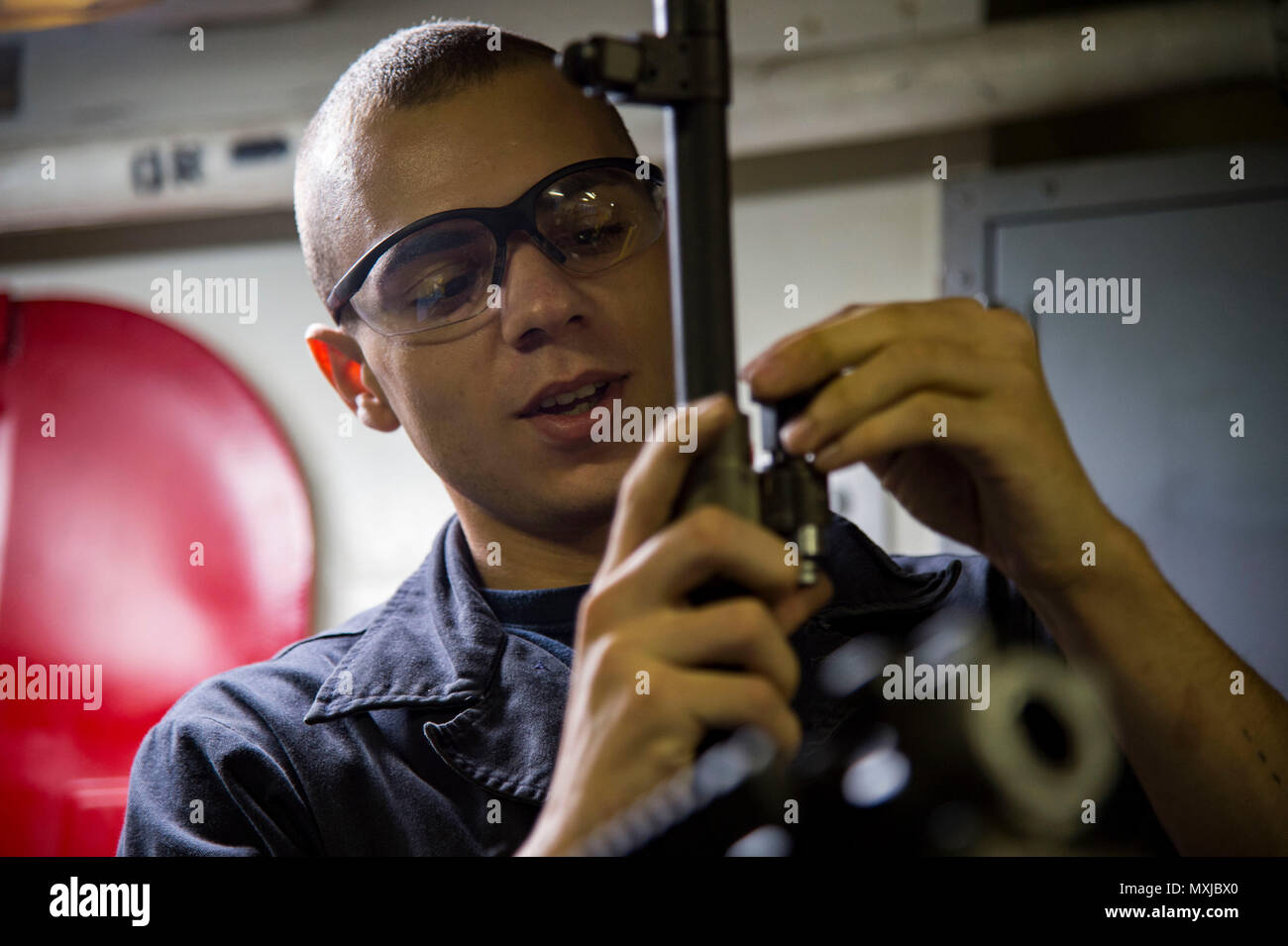 161108-N-QI061-080 ARABIAN GULF (Nov. 8, 2016) Seaman Matthew Olivera ...