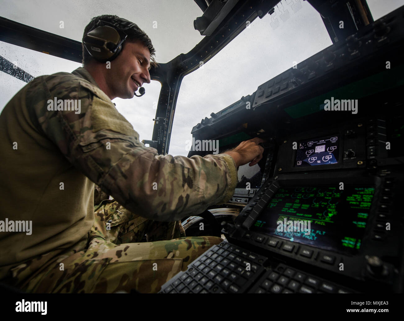 Staff Sgt. Dustin Trevino, a flight engineer with the 8th Special ...