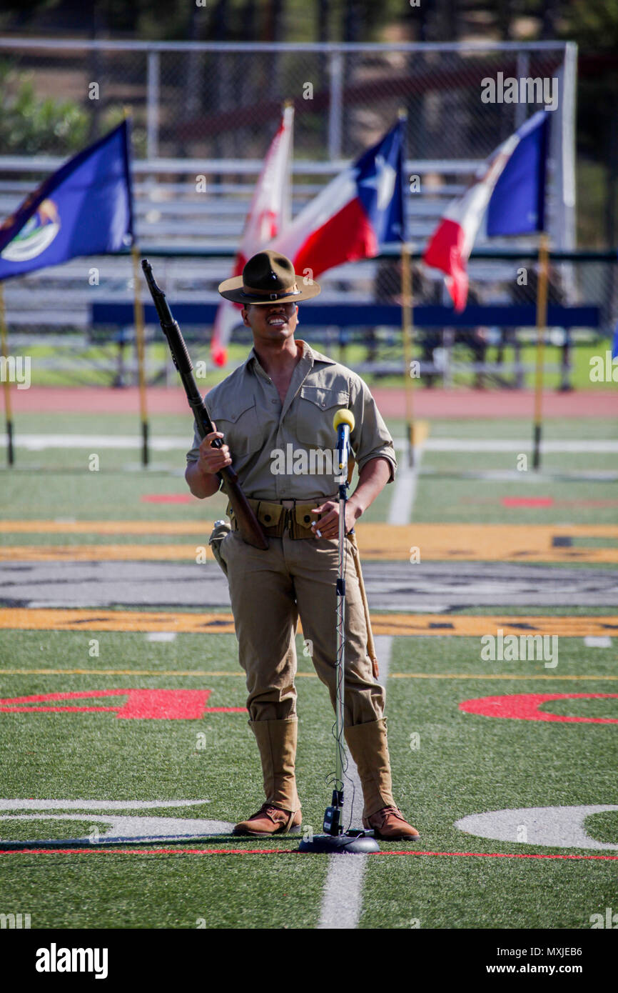 A U.S. Marine with Marine Corps Base, Camp Pendleton, participates in ...