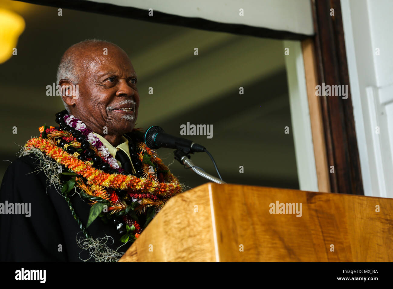Dr. Ernest James Harris, Jr. speaks during his Congressional Gold Medal ...