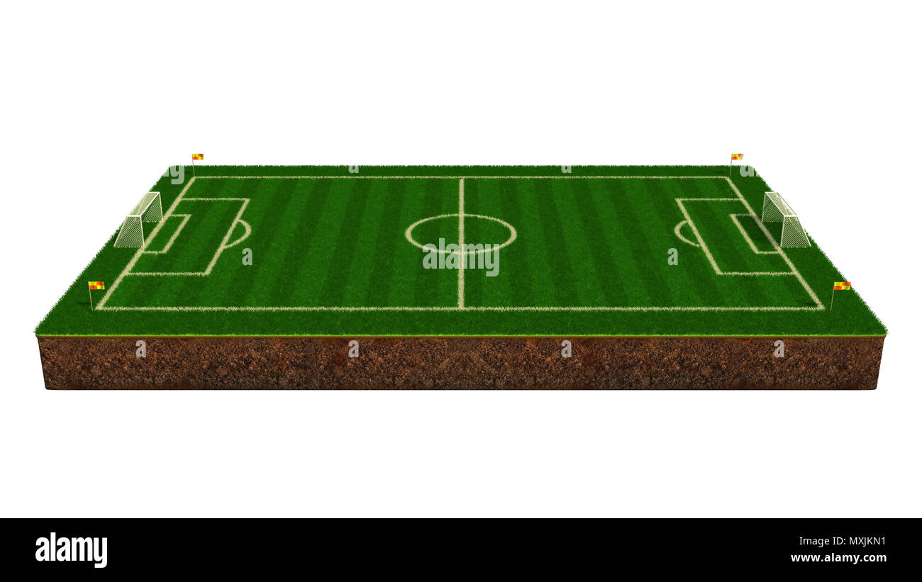 Empty soccer field and stadium Cut Out Stock Images & Pictures - Alamy