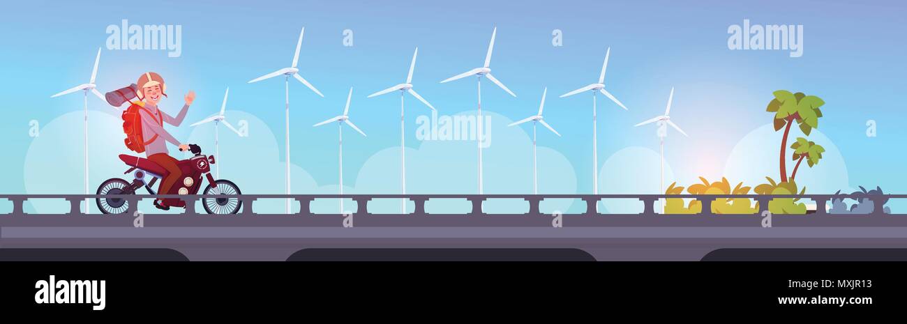 Motorbike wind turbine Stock Vector Images - Alamy