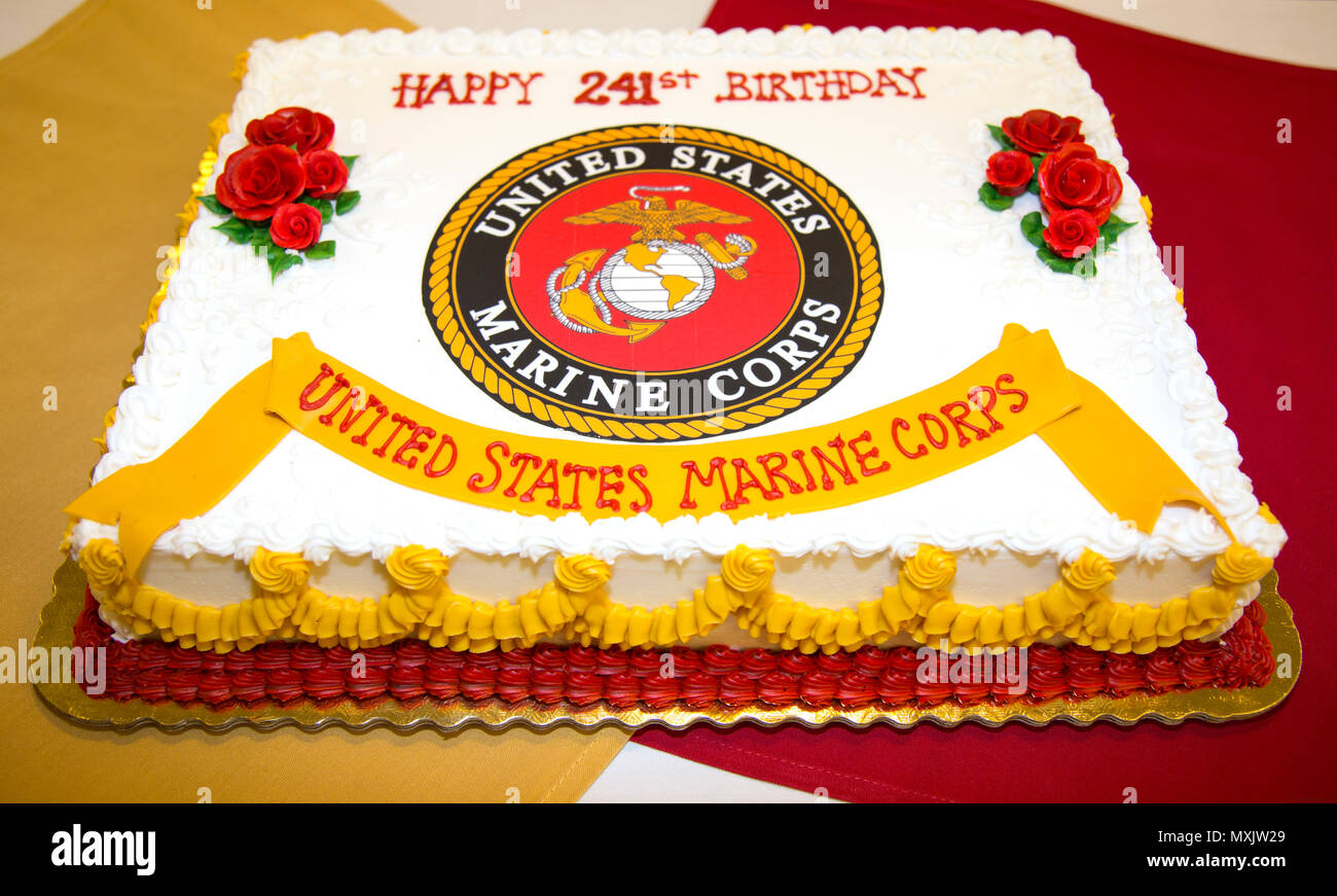 The traditional cake used to celebrate the creation of the Marine Corps ...