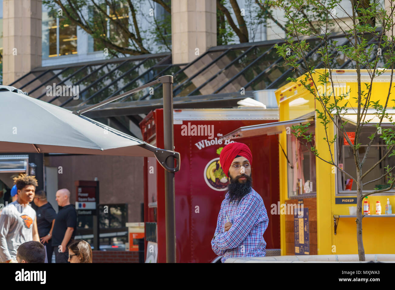 Singh Man in Portland, Oregon Stock Photo - Alamy