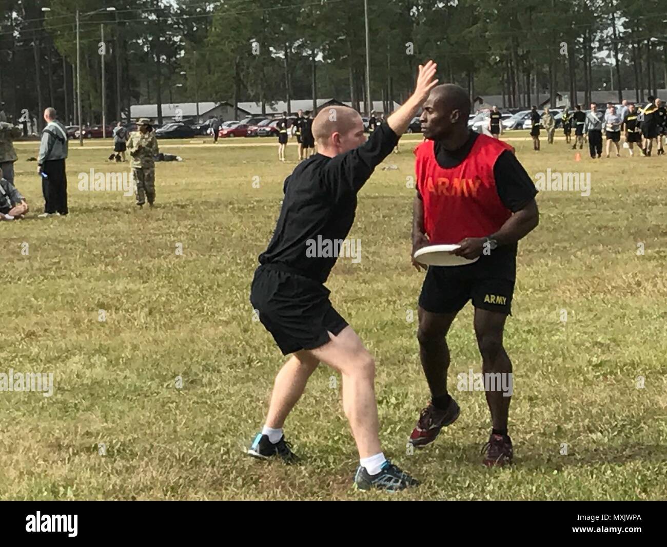 A Soldier (right) from 9th Brigade Engineer Battalion, 2nd Infantry ...