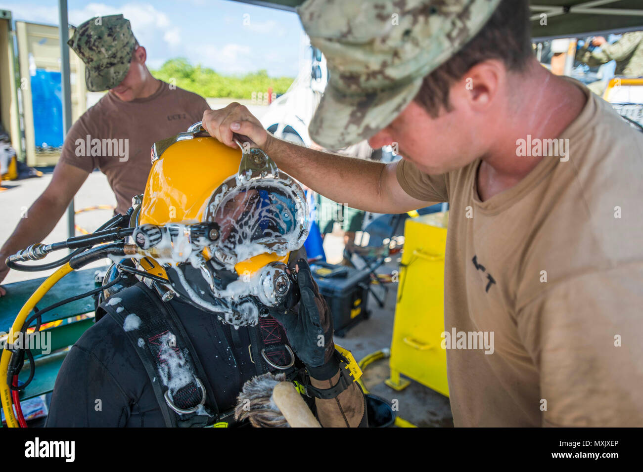 Members of Underwater Construction Team (UCT) 2’s Construction Dive ...