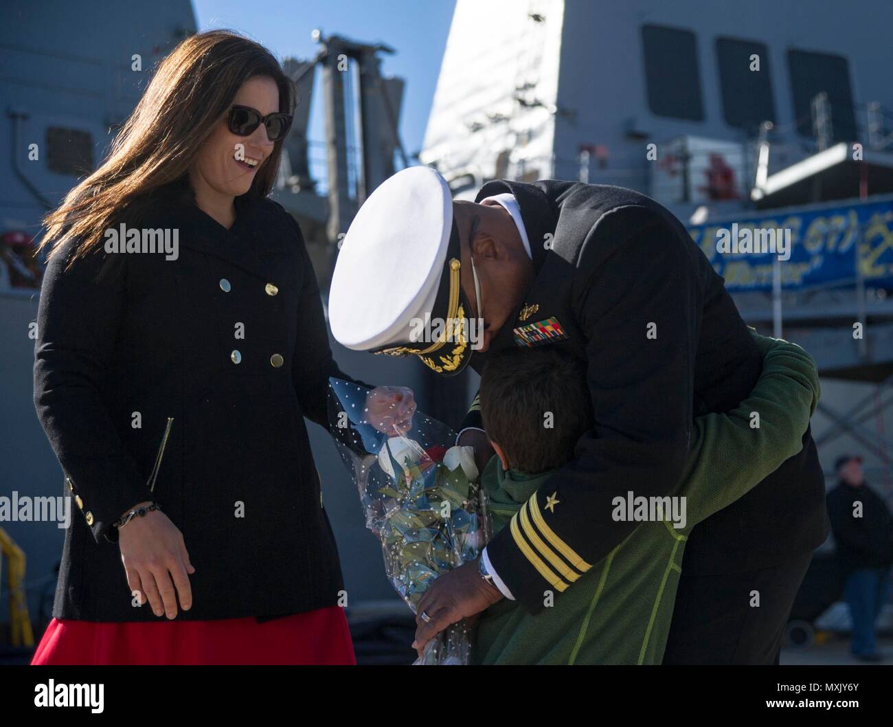 161113-N-VC599-159 NORFOLK (Nov. 13, 2016) Cmdr. Adam Cheatham, right ...