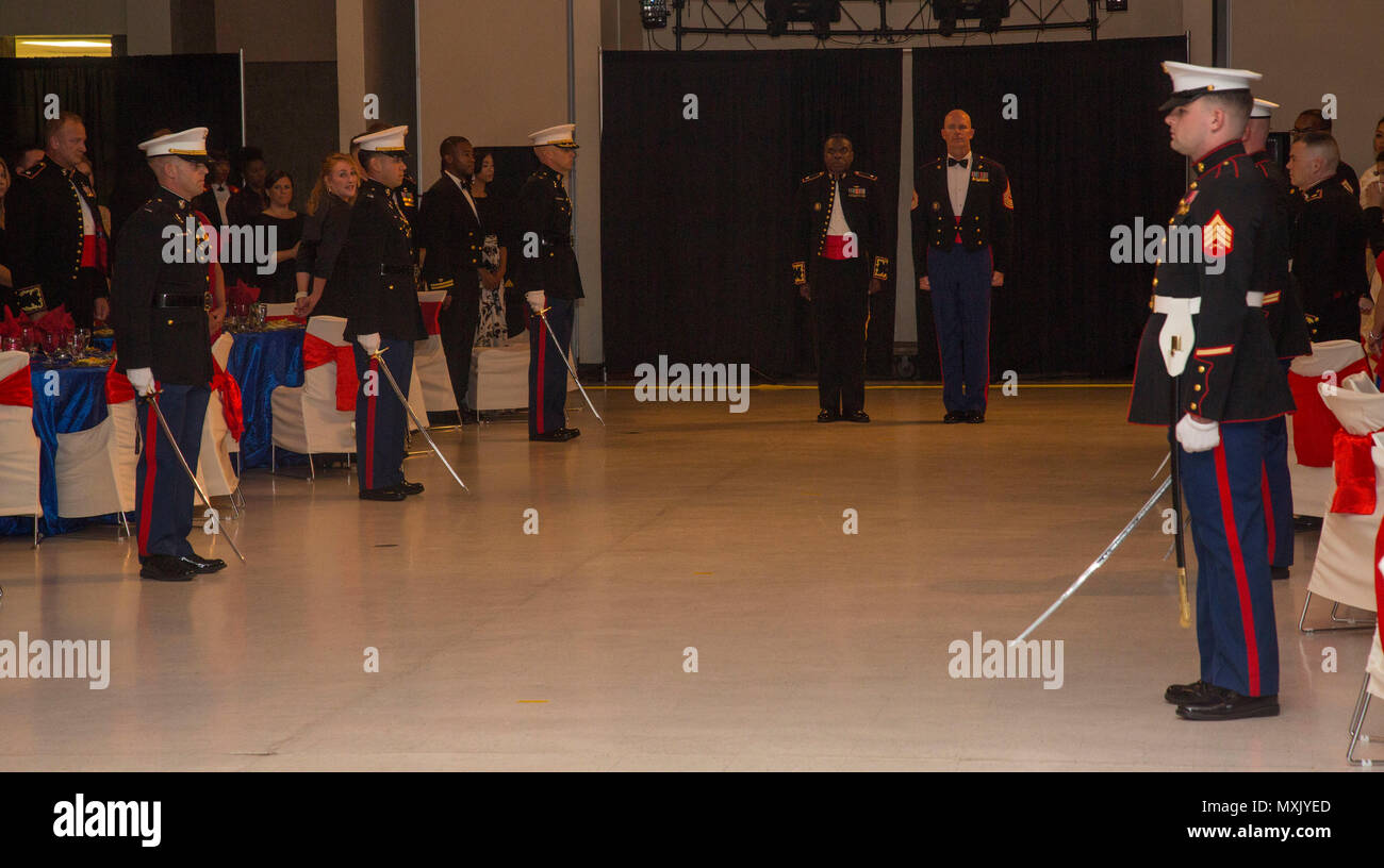 U.S. Marine Corps Lt. Col. Quentin Vaughn, center left, commanding ...