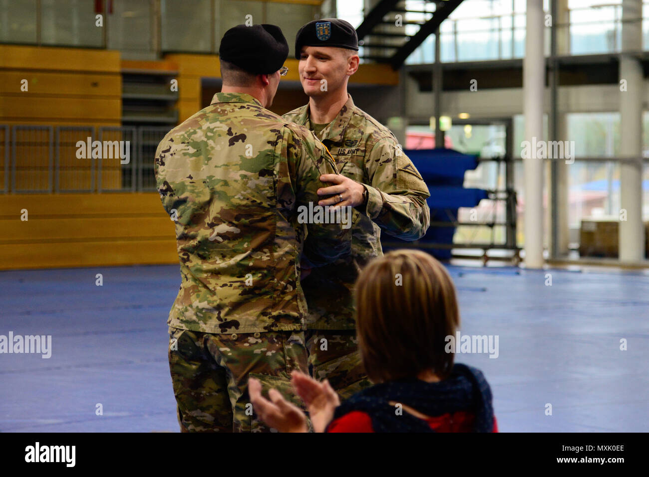 U.S. Army Capt. Brandon Davis (left), the former 7th Army Training ...