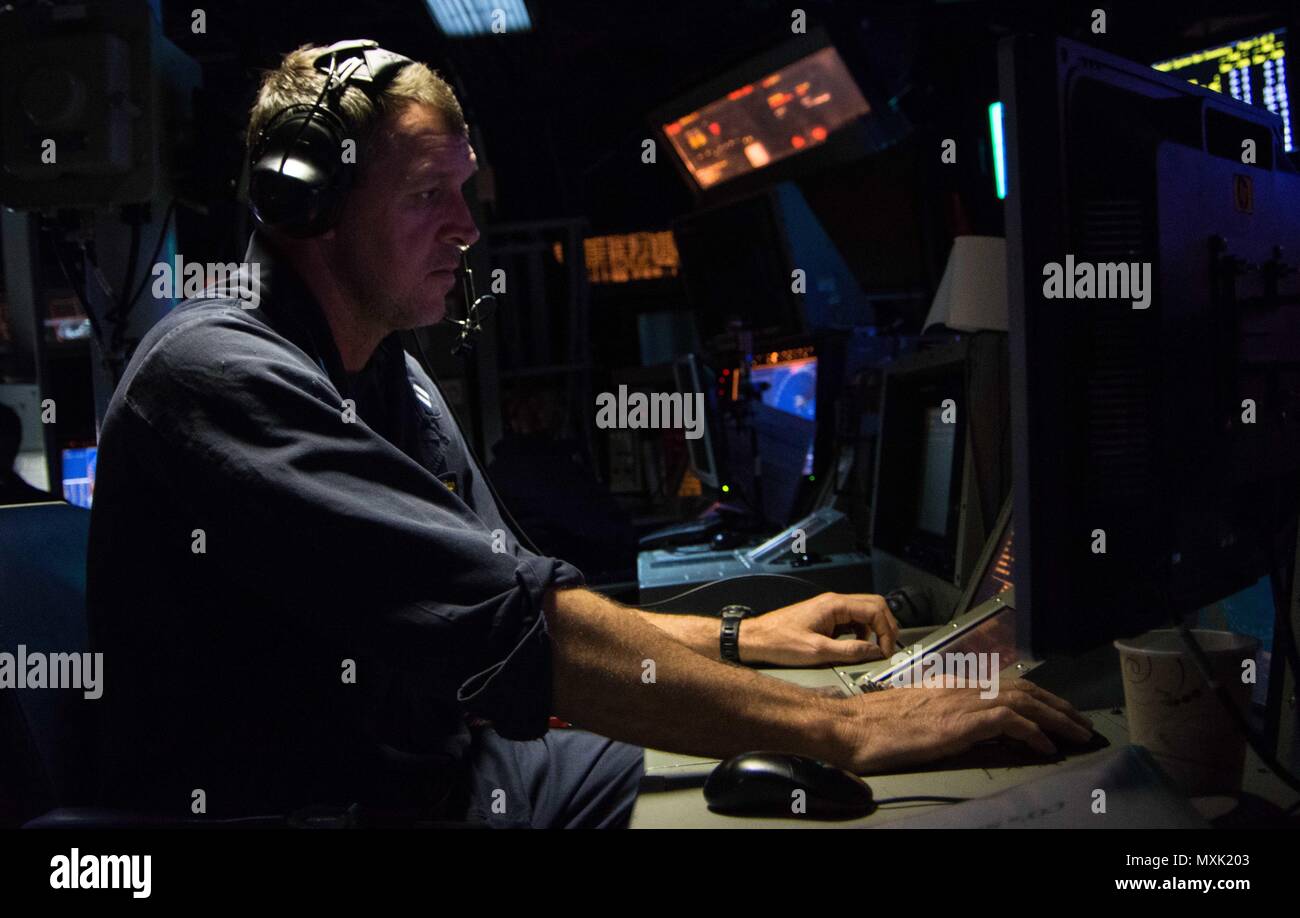 RED SEA (Nov. 7, 2016) Lt. Thomas Williams, from Metairie, La., directs ...