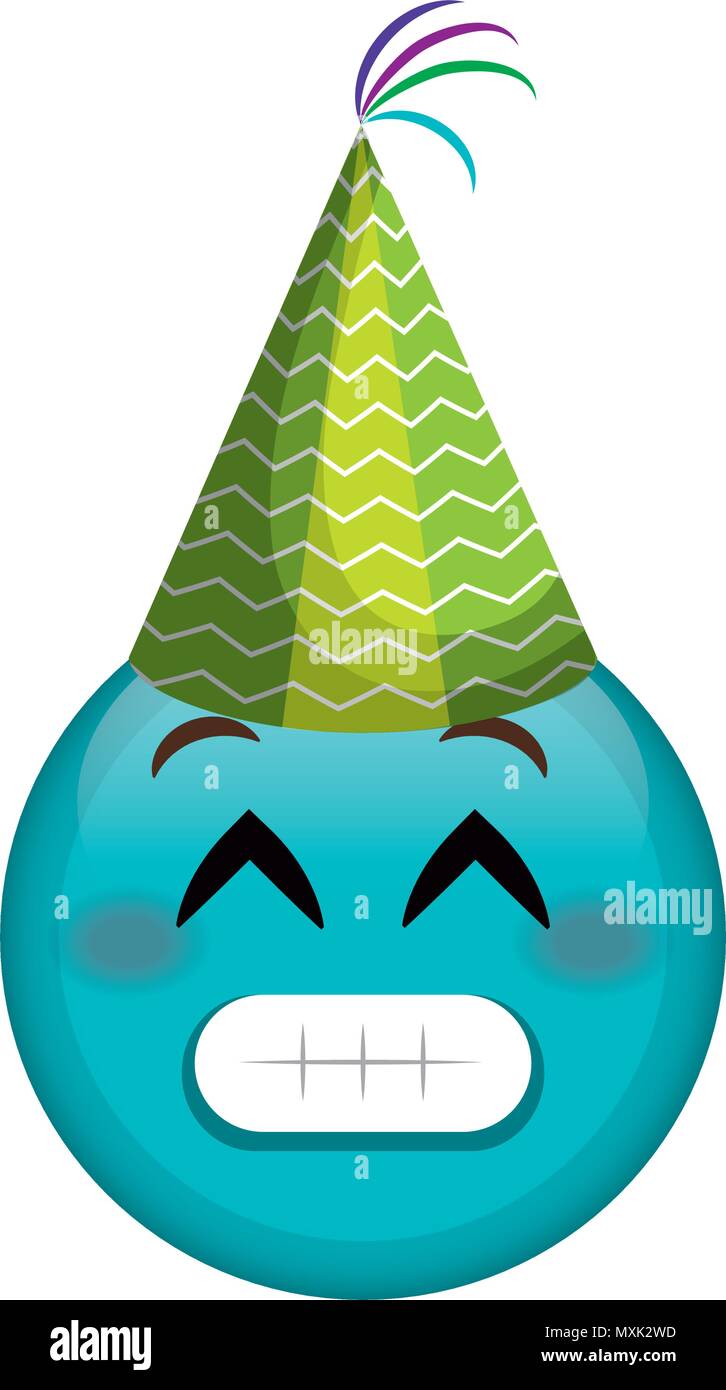 Emoji party hat Stock Vector Images - Alamy