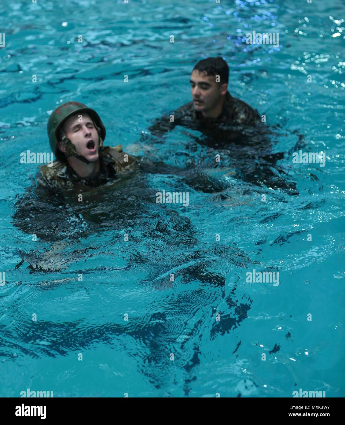 Marines practice rescues with equipment during an advanced water ...