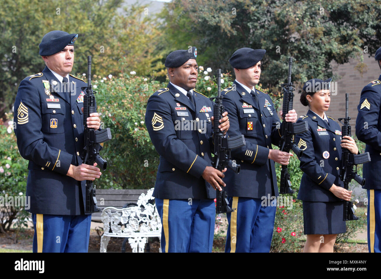 U.S. Army Reserve 1st Sgt. Richard P. Broussard, left, Sgt. 1st Class ...