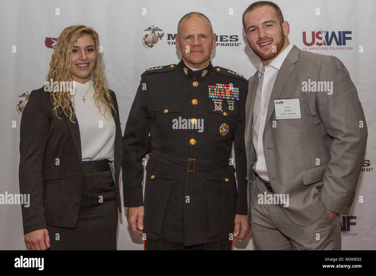 From left, Helen Maroulis, 2016 Olympic wrestling gold medal winner ...