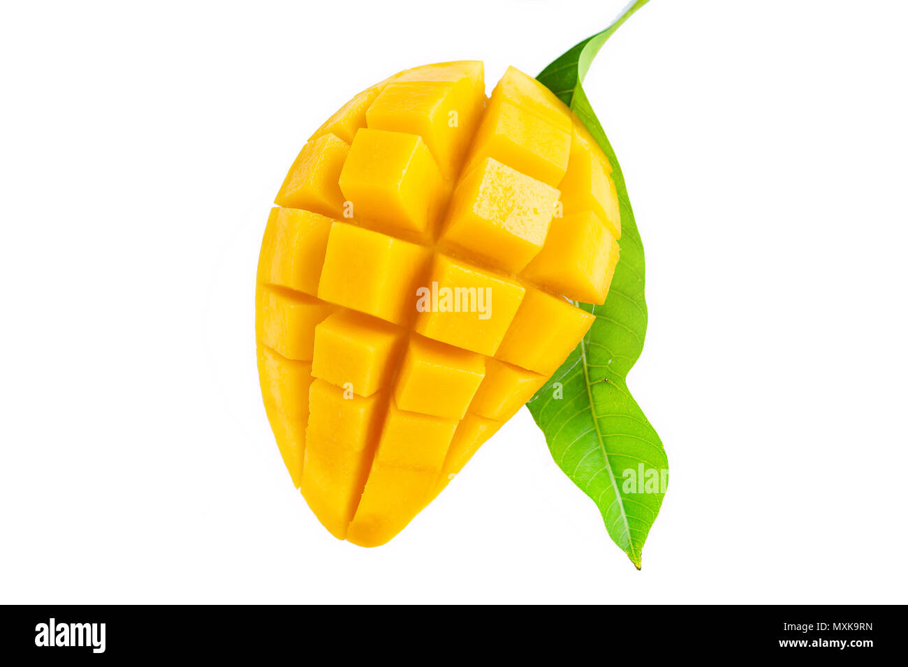 Yellow Mango isolated background Stock Photo - Alamy