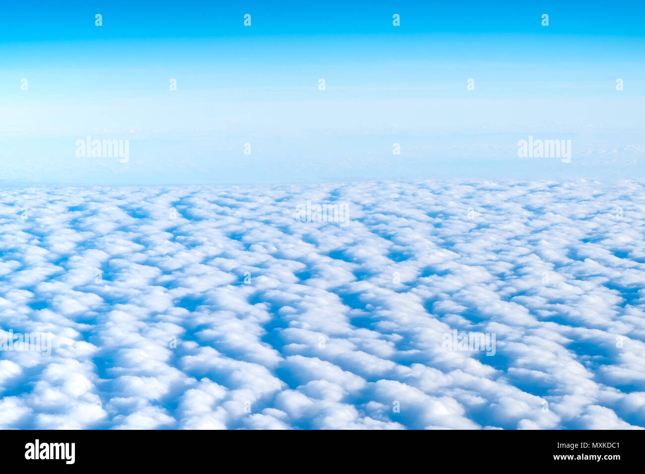 Blue sky and Cloud Top view from airplane window,Nature background ...