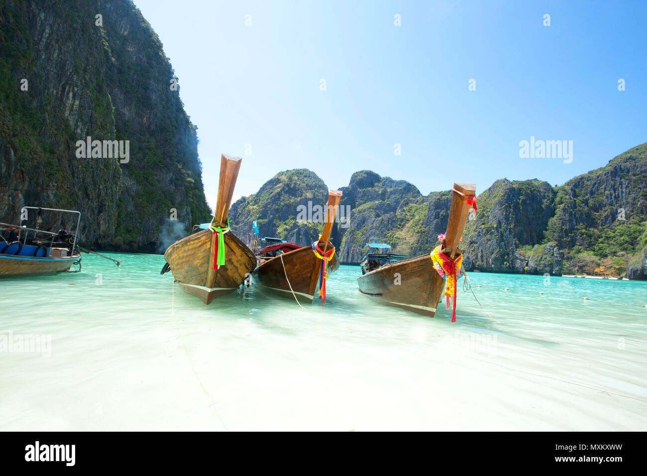 Beautiful Beach, Maya Beach in Krabi area Stock Photo - Alamy