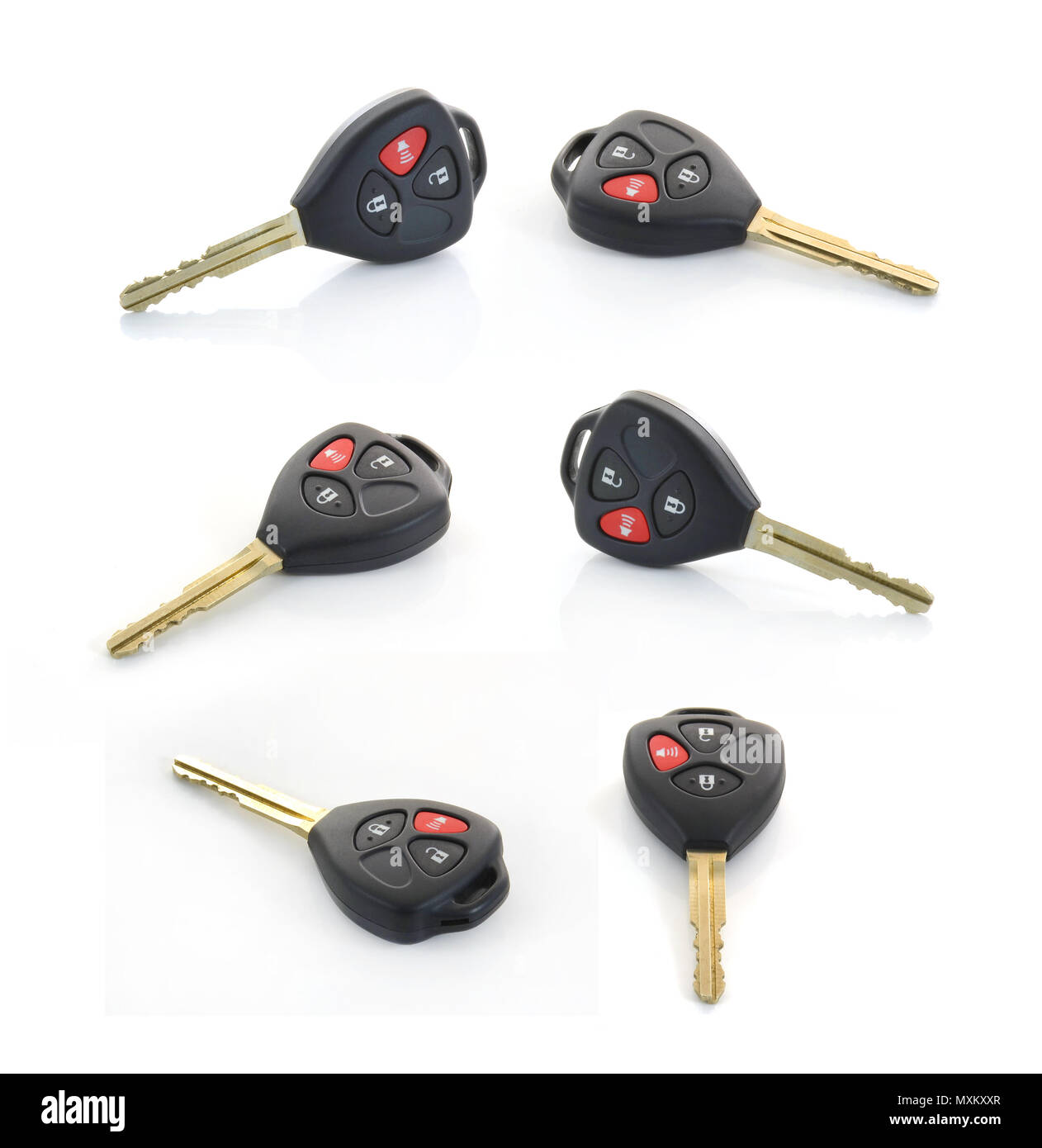 remote car key isolated on white background Stock Photo - Alamy