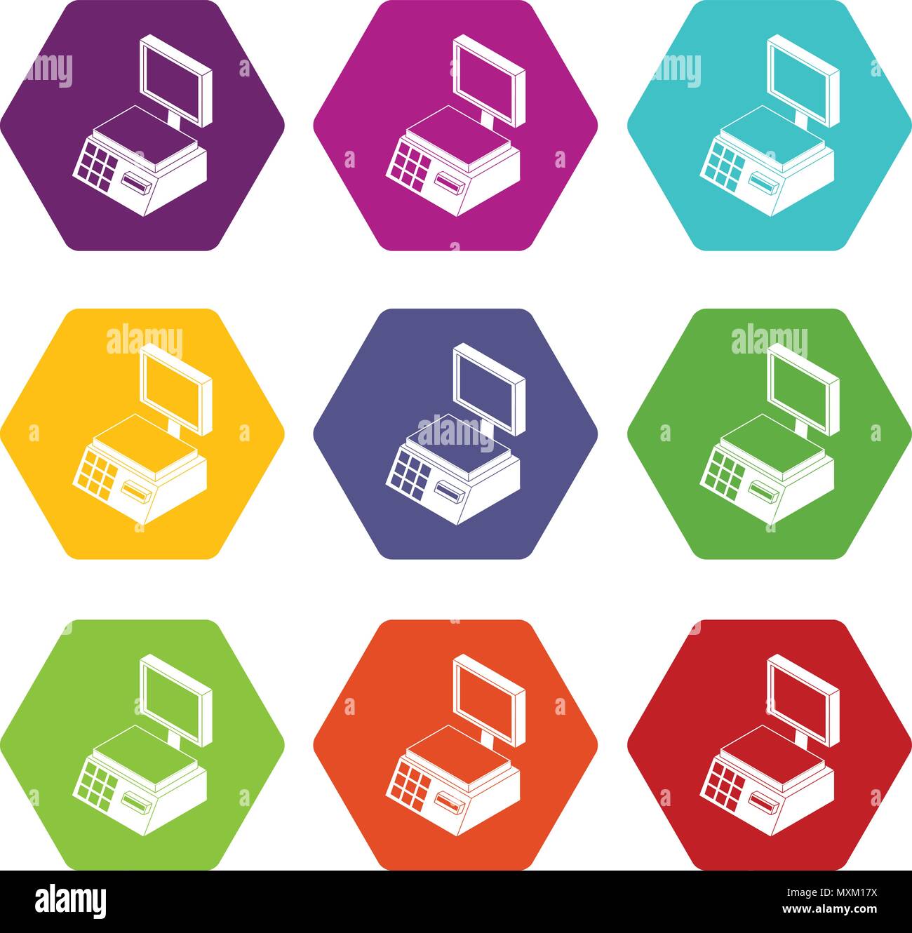 Market scales icons set 9 vector Stock Vector Image & Art - Alamy